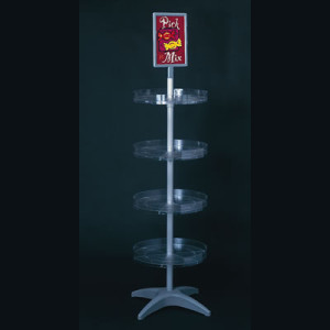 Tray Carousel - 4 Trays (A4 Header Included) CAT4 - Modern Signs