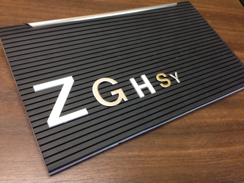 Interchangeable Letters and Numerals for cafes, restaurants and hotels